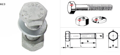 Heavy Hexagon Head Bolt Astm-A325+Nut:A563+Washer:F436 Hot Dip ...